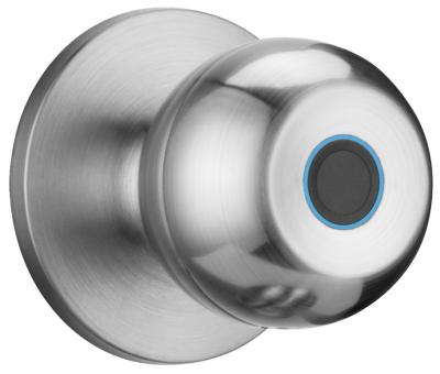 China Encoder Card Handle Door Lock Digital Door Lock Knob Silver With Electric Power Switch for sale