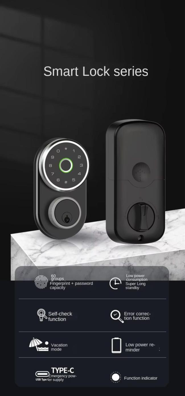 Smart lock installation example