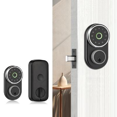 China Tuya Fingerprint Deadbolt Lock Alexa Google Lock Digital Smart Door Lock for sale