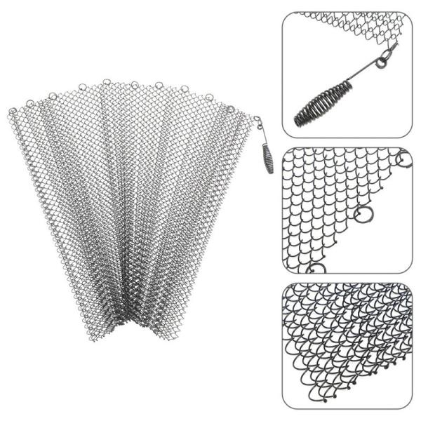 Quality Stainless Steel 304 Fireplace Screen Mesh Curtain 6mm Hole for sale