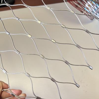 China Flexible Stainless Steel Wire Rope Mesh Net Anti Fall 20mm-60mm Mesh for sale