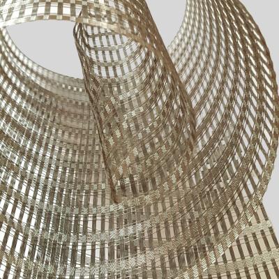 China Silver Plated Laminated Glass Metal Mesh 0.8mm For Window Curtain for sale