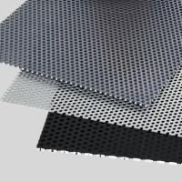 China Perforated Metal Security Screen Mesh Black Polyester Coated Glare Reduction for sale