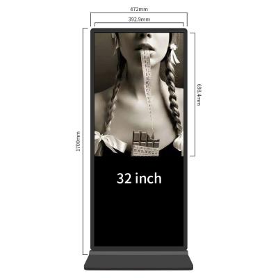 Cina Pavimento mobile del sistema di Android che sta il contrassegno di Digital/esposizione a 32 pollici del chiosco di Digital in vendita
