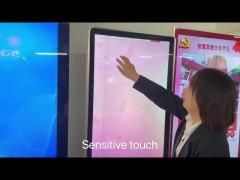 пол 1080P стоя панель Guilding MenuTemperded Signage цифров стеклянная