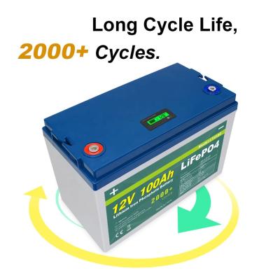 Cina 200Ah 300Ah 100Ah 12V 32700 batteria lifepo4 Display LCD di alimentazione Smart BMS in vendita