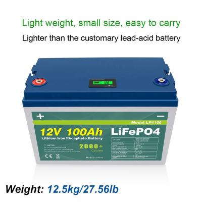 Cina 200Ah 300Ah 100Ah 12V 32700 batteria lifepo4 Display LCD di alimentazione Smart BMS in vendita