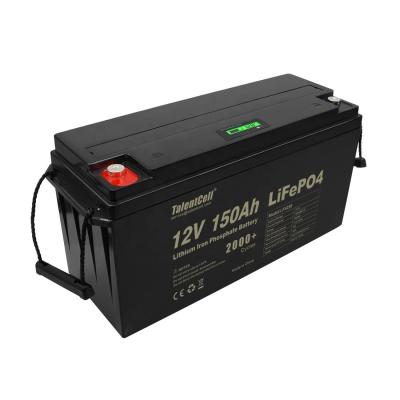 Cina batteria al litio ferro fosfato 150ah lifepo4 celle 12v Display a LED in vendita