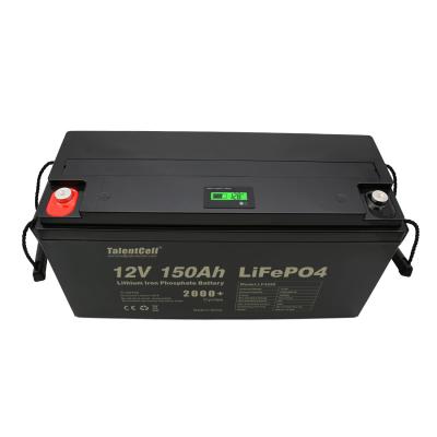 Cina batteria al litio ferro fosfato 150ah lifepo4 celle 12v Display a LED in vendita