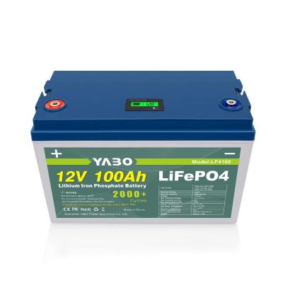 Cina YABO Custom Made Ricaricabile Solar Boat Litio Moto Golf Cart RV LiFePO4 Batteria di Accumulo di Energia 12V 100Ah in vendita