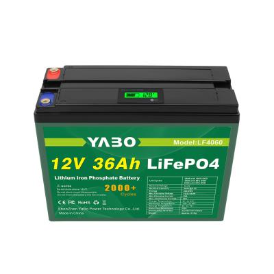Cina Batteria 12V 36Ah Lifepo4 per ciclo profondo di accumulo di energia solare in vendita