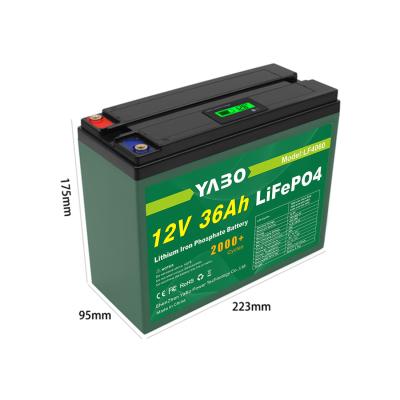 Cina Batteria 12V 36Ah Lifepo4 per ciclo profondo di accumulo di energia solare in vendita