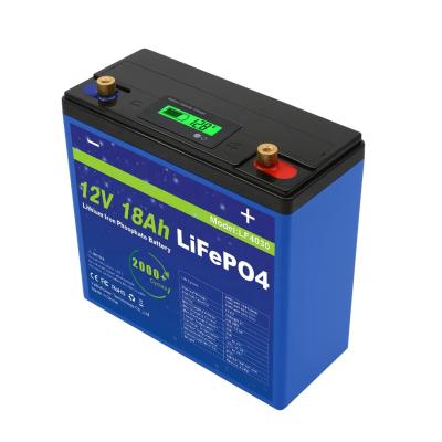 Cina 12v 18ah Lifepo4 batteria agli ioni di litio piccola corrente di scarica 9A in vendita