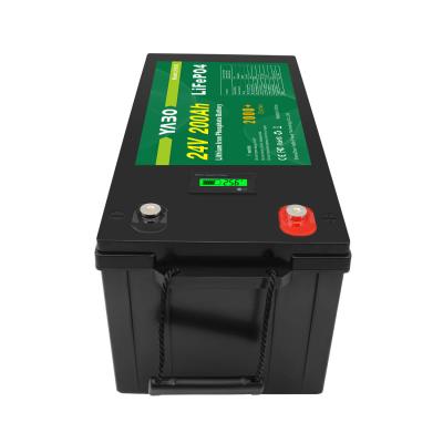 Cina Lifepo4 24v 200ah 24v batteria al litio fosfato a ciclo profondo solare ricaricabile in vendita