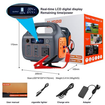 Cina Batteria portatile per accumulo di energia da 110 V CA Batteria agli ioni di litio da 300 W Centrale elettrica domestica a energia rinnovabile in vendita