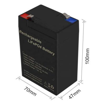 China 6.4V 4.5Ah 6v 5Ah Deep Cycle LiFePO4 batterij oplaadbare verlichting Te koop