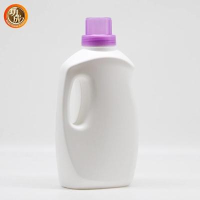 China Custom 2l Liquid Laundry Detergent Bottle Empty PE Plastic Detergent Container for sale