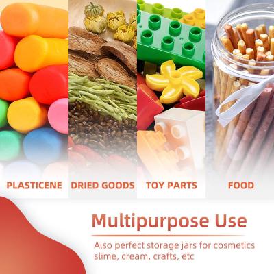 Cina Barattoli di plastica di Candy di biscotto del barattolo 500ml dell'ampio alimento puro vuoto della bocca con i coperchi con tappo a vite in vendita