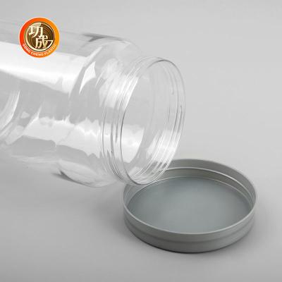 Cina Barattolo di biscotto di plastica dell'animale domestico della bottiglia 500ml 2000ml dell'inceppamento del commestibile chiaro in vendita
