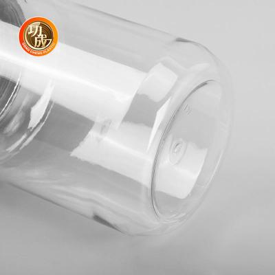 Cina Barattolo di biscotto di plastica dell'animale domestico della bottiglia 500ml 2000ml dell'inceppamento del commestibile chiaro in vendita