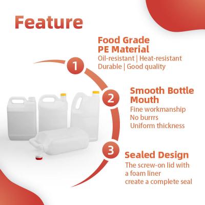 Cina bottiglia per il latte vuota della bottiglia di acqua di plastica del pe del commestibile di 1600ml 2000ml 4300ml 5000ml 6000ml con la maniglia in vendita