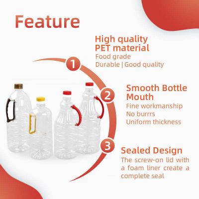 China 1680ml PET Plastic Seasoning Bottle Empty Soy Sauce Vinegar Plastic Container for sale