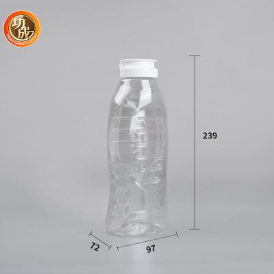 Cina Bottiglie di plastica della salsa di compressione dell'ANIMALE DOMESTICO con il coperchio Flip Top Food Grade in vendita