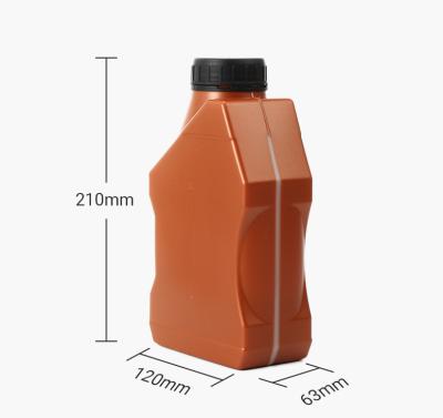 China PE Engine Oil Bottle 1000ml Screw CAP Empty Motor Oil Container for sale