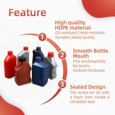 China Empty 1L Engine Oil Bottle HDPE automotive oil container for sale