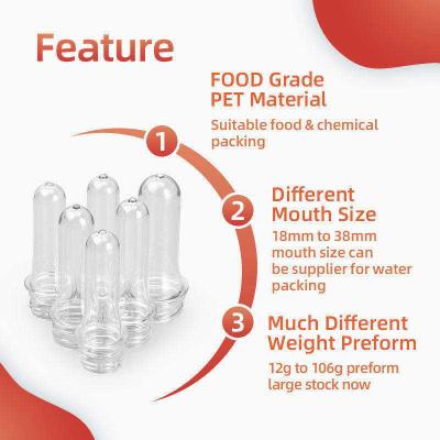 Cina la bottiglia di soda del succo di 28mm 30mm 32mm preforma l'OEM del semilavorato dell'ANIMALE DOMESTICO da 5 galloni in vendita