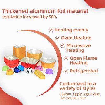 China Disposable aluminum foil tray with plastic lid take away food storage packaging containers for sale