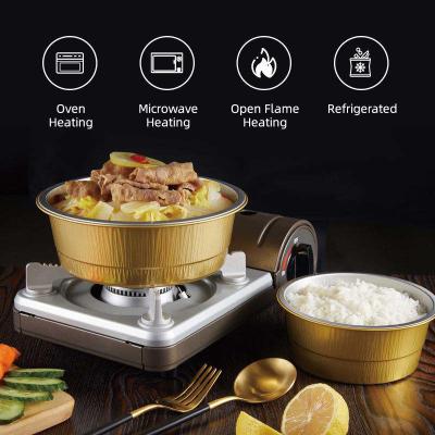 Cina Il BARBECUE di Tin Foil Round personalizza i contenitori di imballaggio Bento Box With Lid di alluminio asportabile in vendita