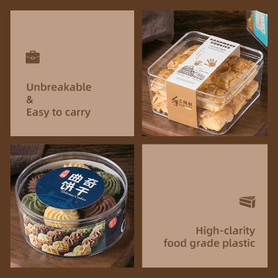 Cina Il dolce del dessert personalizza le scatole trasparenti di imballaggio per alimenti del quadrato dell'ANIMALE DOMESTICO dei contenitori di imballaggio in vendita