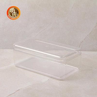 Cina Lo stoccaggio di plastica quadrato dell'ANIMALE DOMESTICO trasparente stona il contenitore di alimento di plastica 660Ml con i coperchi in vendita