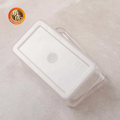 Cina Lo stoccaggio di plastica quadrato dell'ANIMALE DOMESTICO trasparente stona il contenitore di alimento di plastica 660Ml con i coperchi in vendita