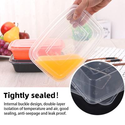 China Square Round Food Packaging Containers 450ml 500ml Disposable Food Packaging Tray for sale
