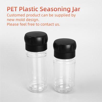Cina bocca di plastica della vite di bottiglie della spezia 125Ml che condisce Shaker With Lid in vendita