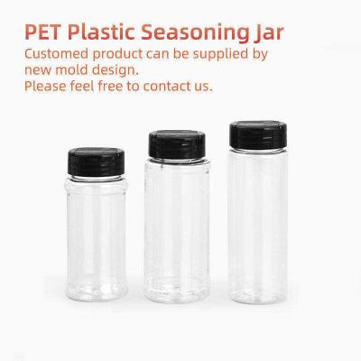 China 100Ml Plastic Spice Bottles Herbs Powders Seasoning Shaker Containers for sale