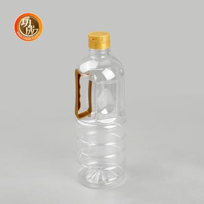Cina Velo sul coperchio Bottiglia di olio da cucina di plastica di qualità alimentare condimenti imballaggio personalizzato 1000ml-1800ml in vendita
