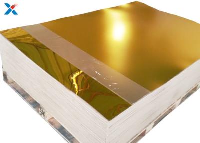 China 3mm de Gouden Acrylraad van het Blad Plastic Perspex voor Decoratie Te koop