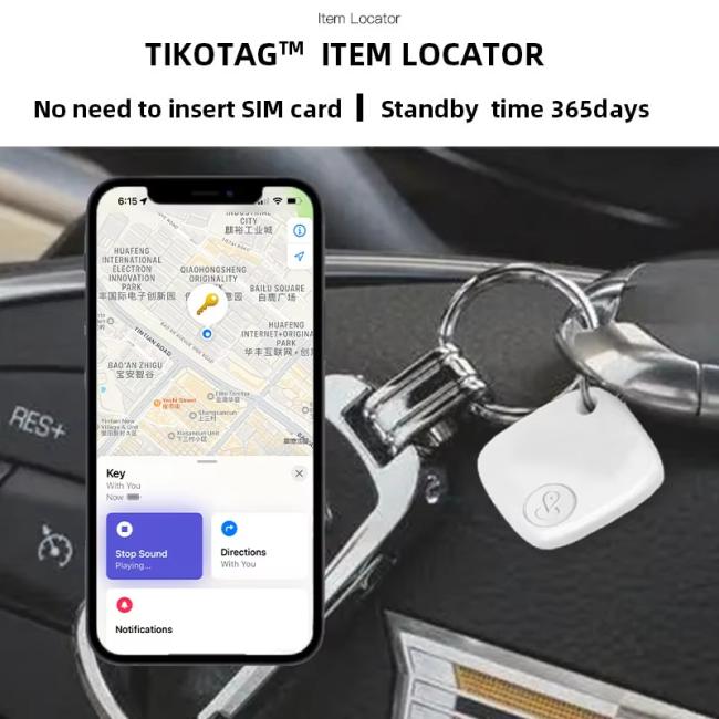 Mini Smart Tag GPS Tracker Waterproof Plastic Key Bag Child & Pet Finder With Anti-Lost Alarm & Positioning GPS Navigation