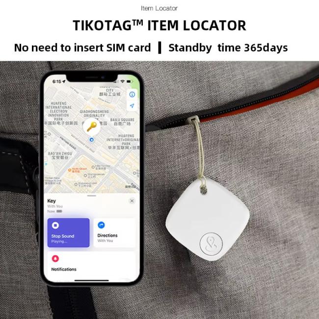 Mini Smart Tag GPS Tracker Waterproof Plastic Key Bag Child & Pet Finder With Anti-Lost Alarm & Positioning GPS Navigation
