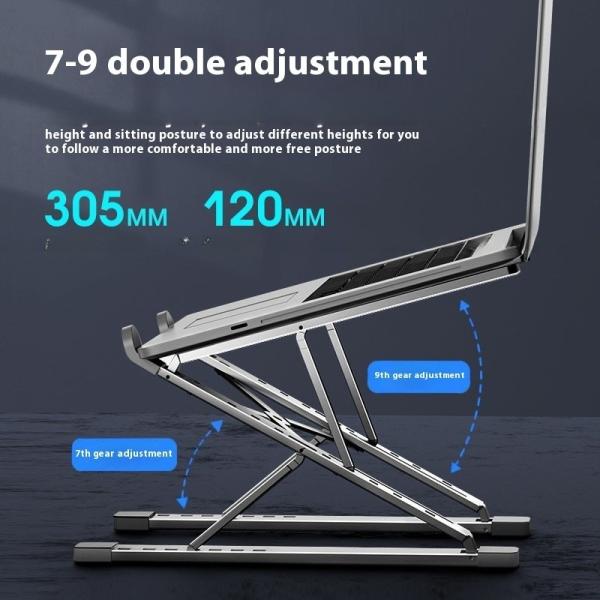 Quality Aluminum alloy Laptop stand heat dissipation bracket folding computer Desktop for sale