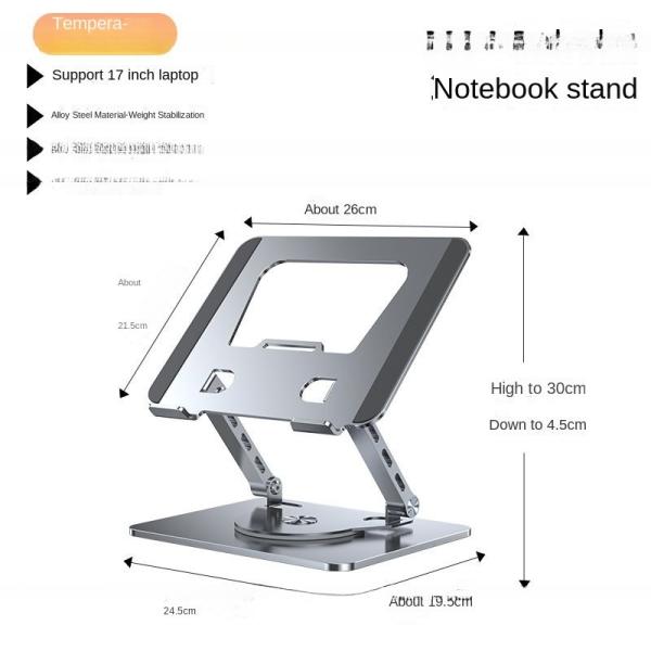 Quality Alloy Steel Adjustable 360 Portable Laptop Stand Flexibility Rotation Popular for sale