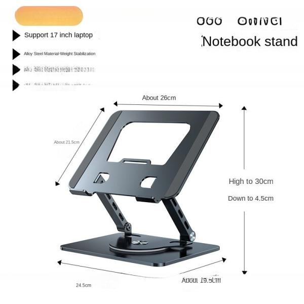 Quality Alloy Steel Adjustable 360 Portable Laptop Stand Flexibility Rotation Popular for sale