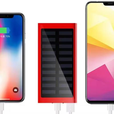 China High Quality 10000mah Solar Power Bank External Battery 2 USB Powerbank Portable Mobile Phone Solar Charger for sale