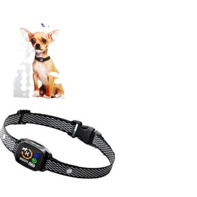 China High Sensitivity LED Color Screen No Shock Safe Stop Barking Training Anti Bark Collar with Gyroscope Motion Sensor for sale