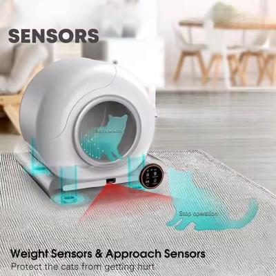 China New Automatic Cat Litter Box Smart App Control Self Cleaning Litter Boxes Cat Sandbox Electronic Pet Toilet Cat Supplies for sale