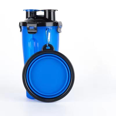 China Wholesale Portable 2-in-1 Dog Water Bottle Bowl Small Size Outdoor Travel Foldable  for Pets & Animals for sale