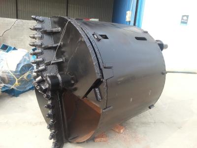 China Hydraulic Piling Rig Spare Parts Cleaning Drilling Bucket For Flow Plastic Soft Soil Strata for sale